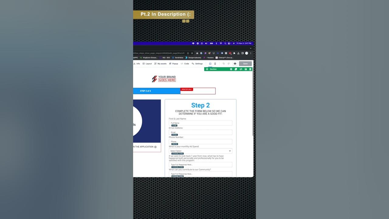Create And Use Custom Input Fields In ClickFunnels 2.0 Pt.1 #clickfunnelstutorial #customfields ...