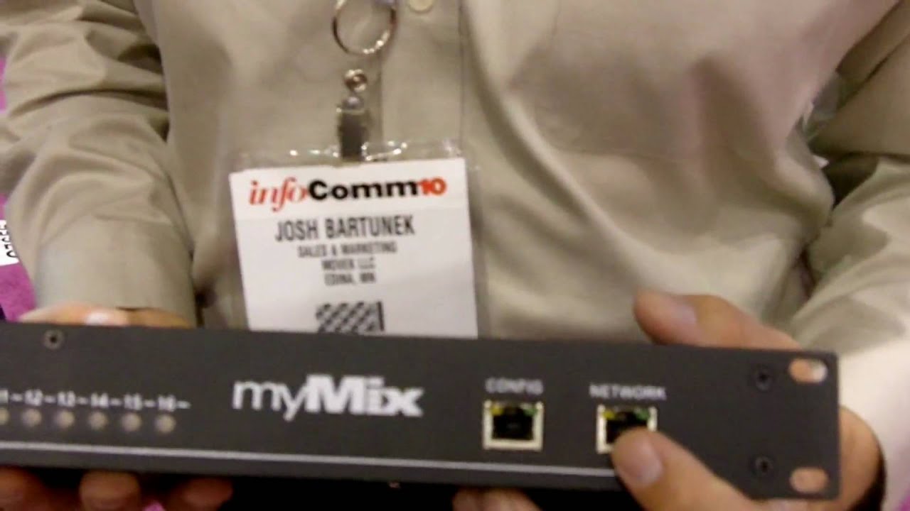 myMix shows IEX-16L input box at Infocomm 2010 - YouTube