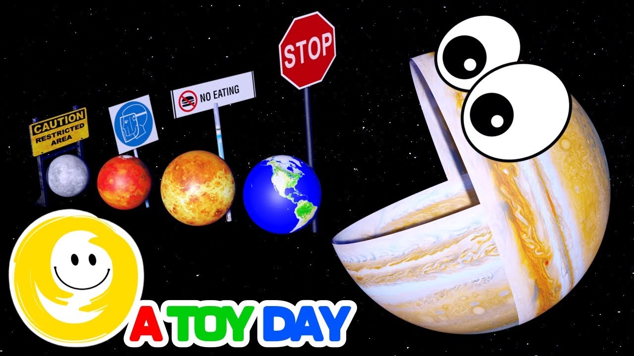 Hungry Planets 4 | Planet SIZES for BABY | Funny Planet comparison Game ...