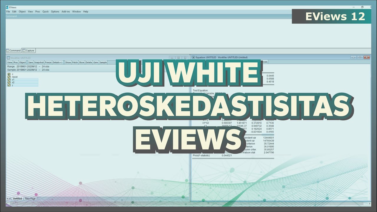 CARA UJI HETEROSKEDASTISITAS DENGAN EVIEWS ️ UJI WHITE EVIEWS - YouTube