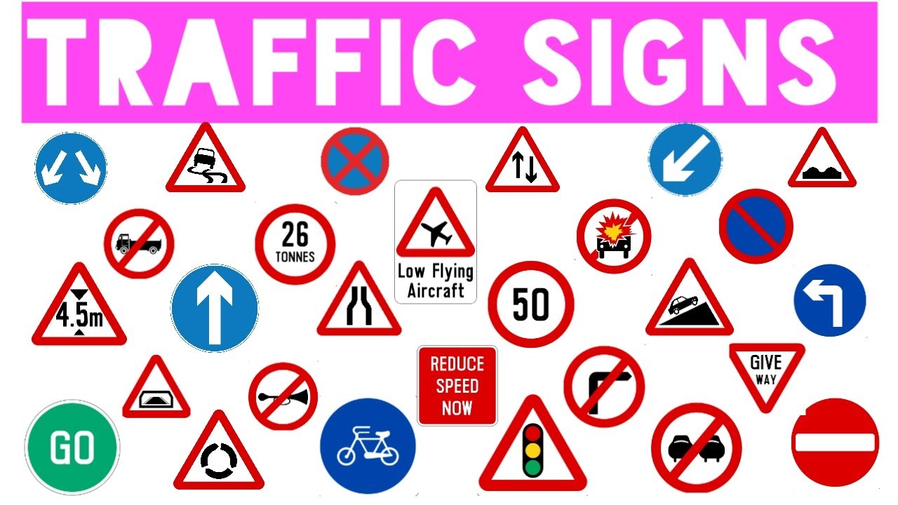 Traffic signs 🚦 | important traffic Signs | English vocabulary ...
