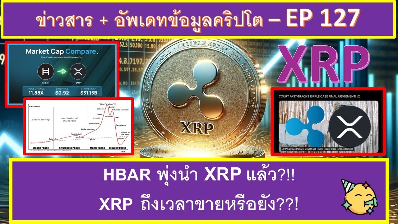XRP ถูก HBAR พุ่งนำซะแล้ว?! ควรขาย XRP แล้วหรือยัง? จะถือถึงเมื่อไหร่ดี ...