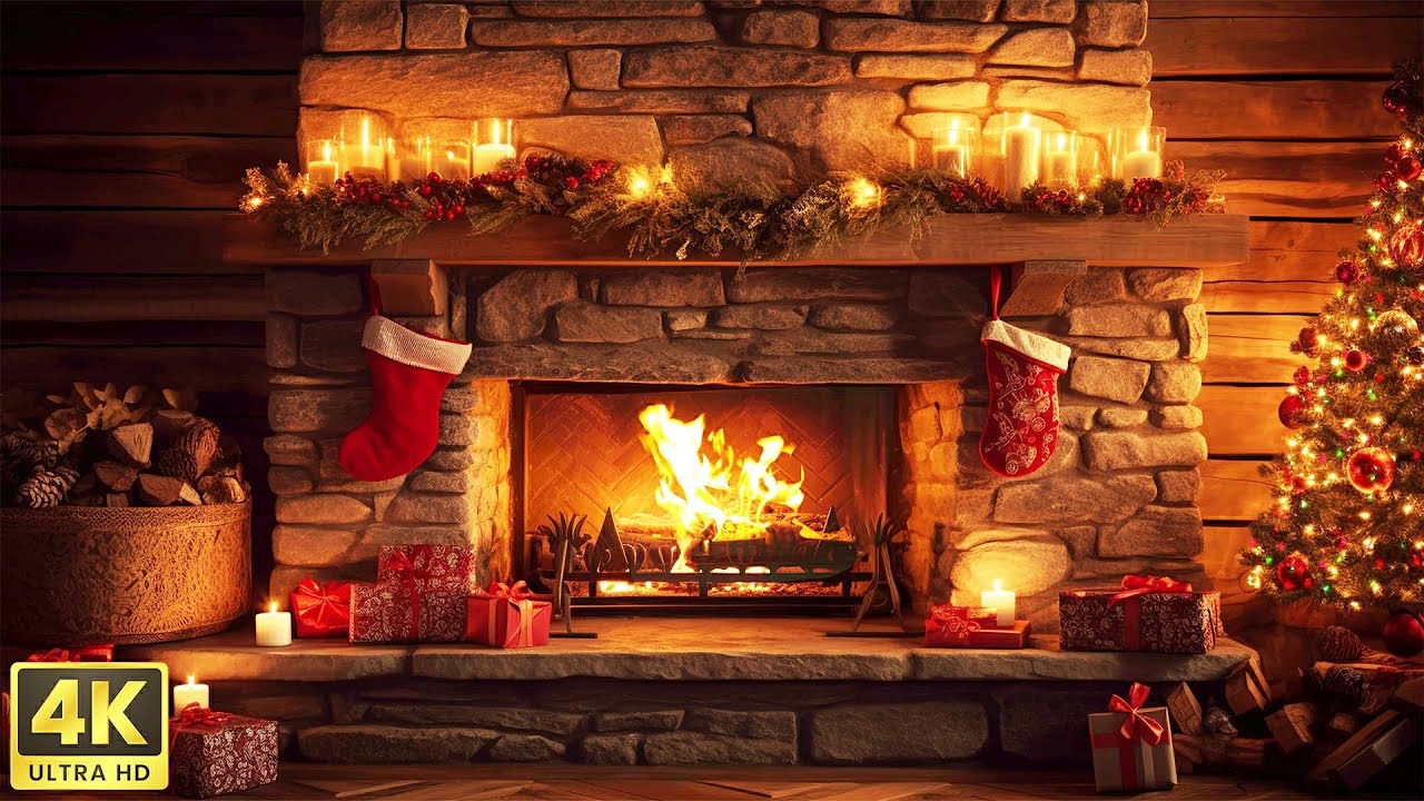 [ 4k UHD ] 3 Hours of Christmas Music 🎅🎄 Relaxing Christmas Music With ...