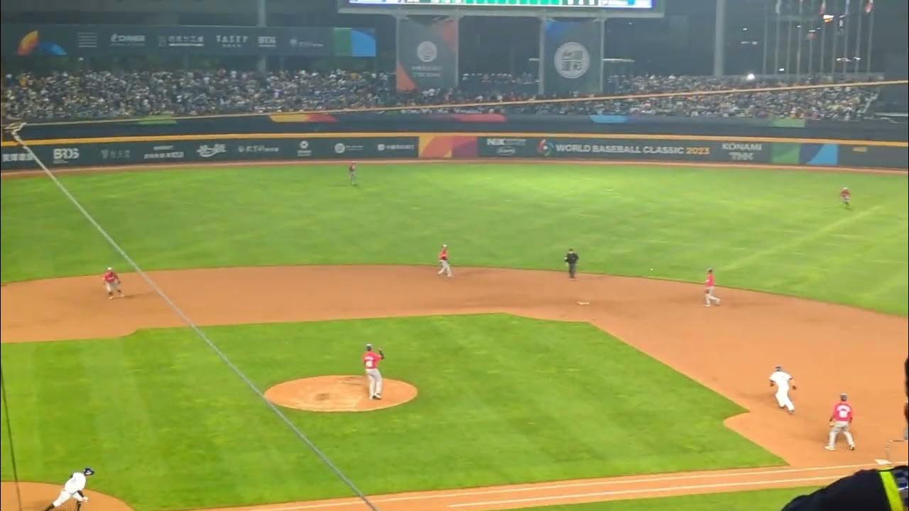 【WBC 2023】2023/3/8 WBC世界棒球經典賽-中華巴拿馬之戰-四局下小可愛江坤宇擊出個人第二支安打把壘上的吳念庭送上得點圈 - YouTube