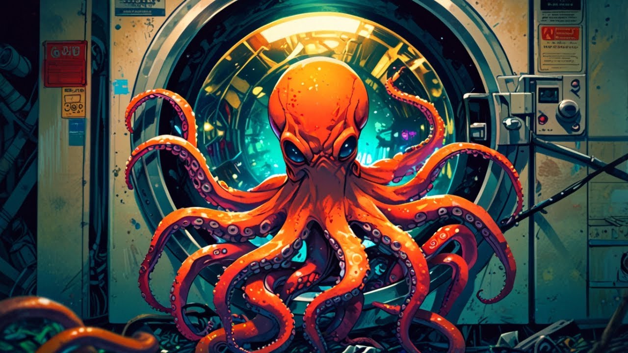 🐙Octopus in My Washing Machine 🐙 A Psychedelic Glitch Adventure || Mind ...
