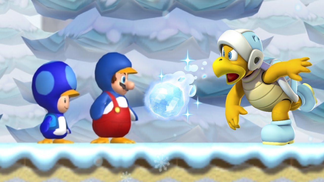 New Super Mario Bros Wii - Viramos Pinguins no Mundo do Gelo (2 Players ...