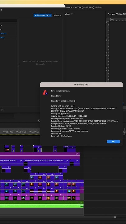 Adobe premiere Pro Import Error fix in just one click | Error Code- 2147483648 - YouTube