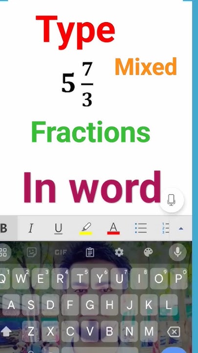 How to type mixed Fraction #maths #shorts - YouTube