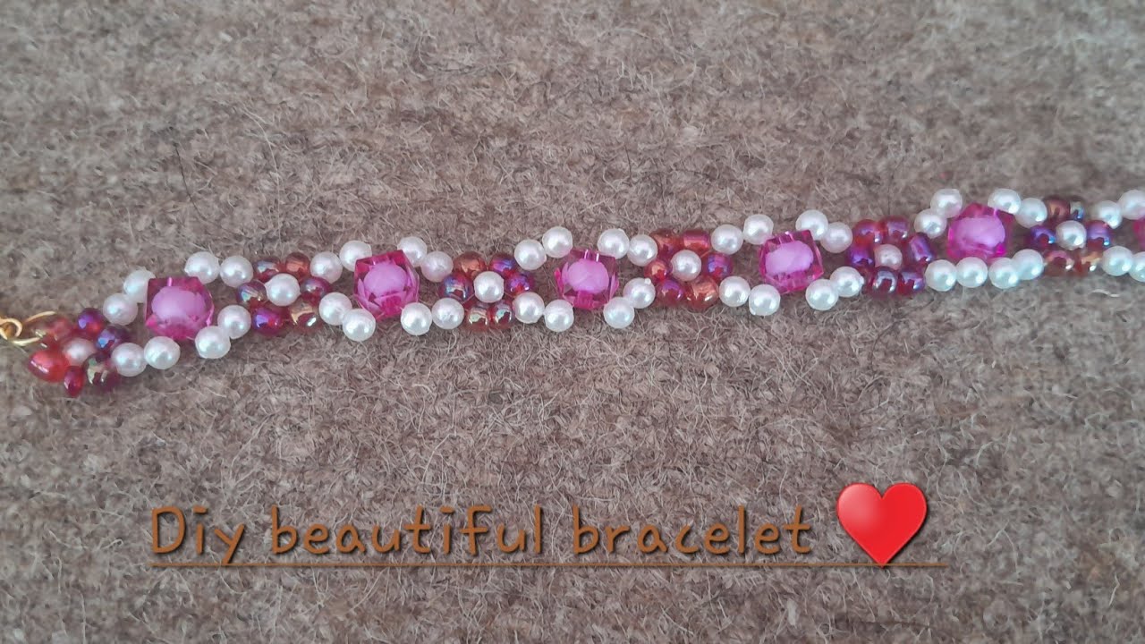how to make easy beaded bracelet || simple and easy bracelet making ...