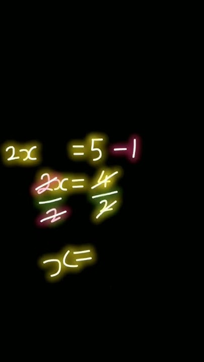how to solve a simple linear equation - YouTube