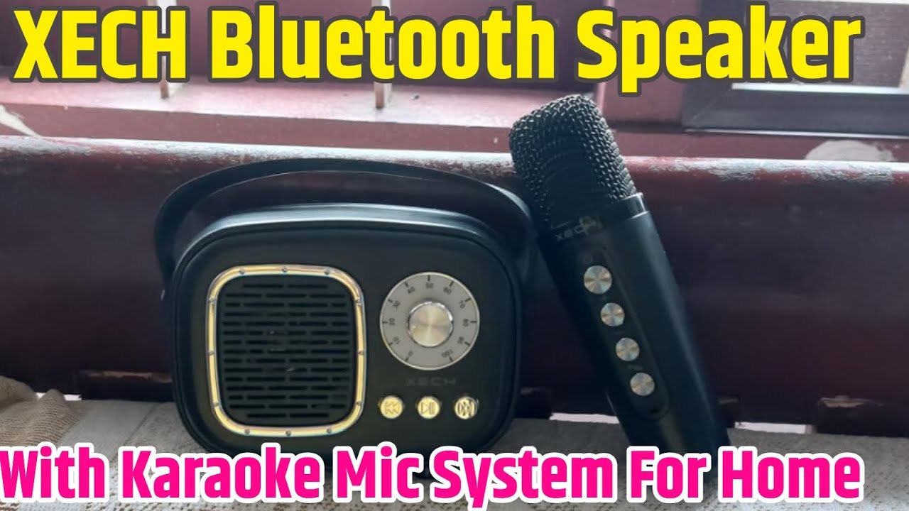 Bluetooth Unboxing XECH Bluetooth Speaker with Karaoke Mic System for ...