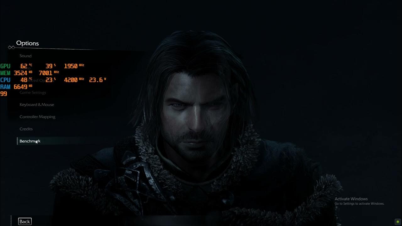 Middle Earth Shadow of Mordor Benchmark - YouTube