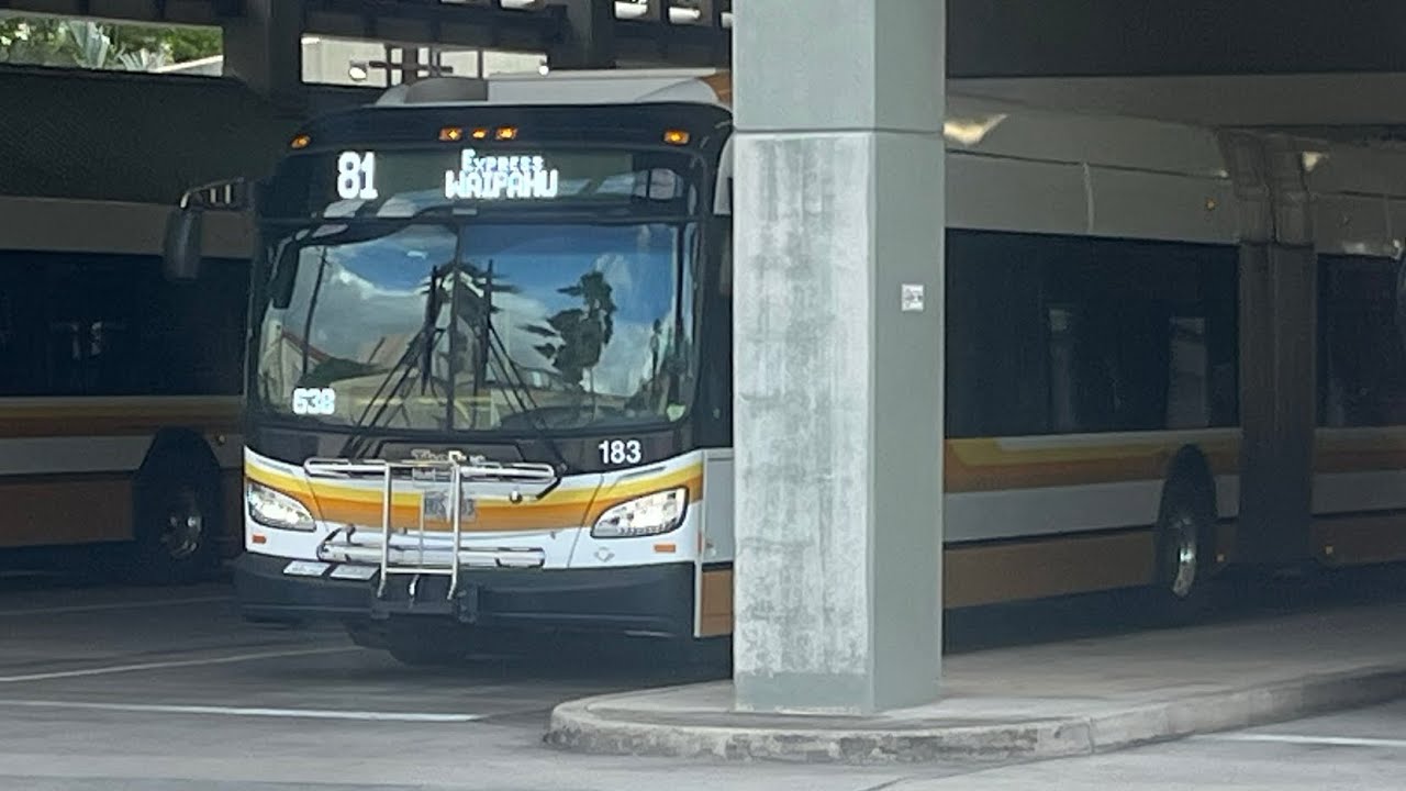 TheBus Honolulu Bus 183 Route 81 Express Waipahu (Part 1) (On the H-1 ...