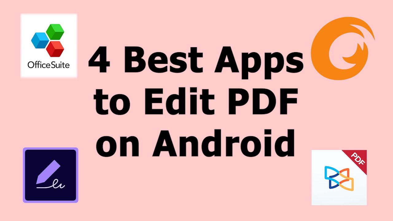 4 Best Apps to Edit PDF on Android - YouTube