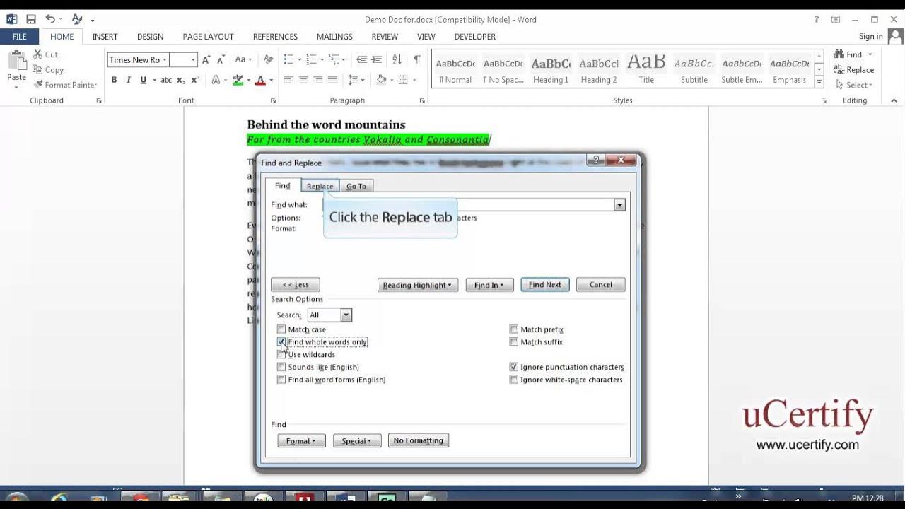 ms-word-2013-how-to-use-the-highlight-feature-and-use-wildcards_demo10 ...