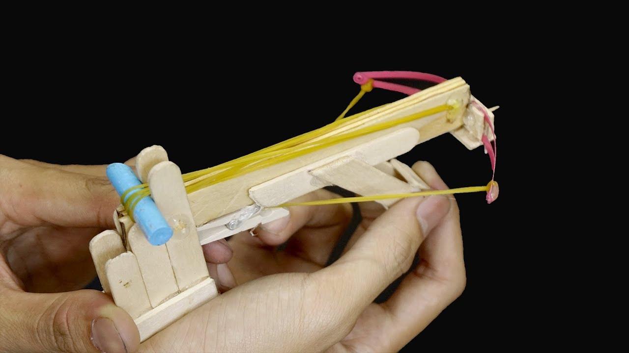 How to make a Mini Crossbow - YouTube