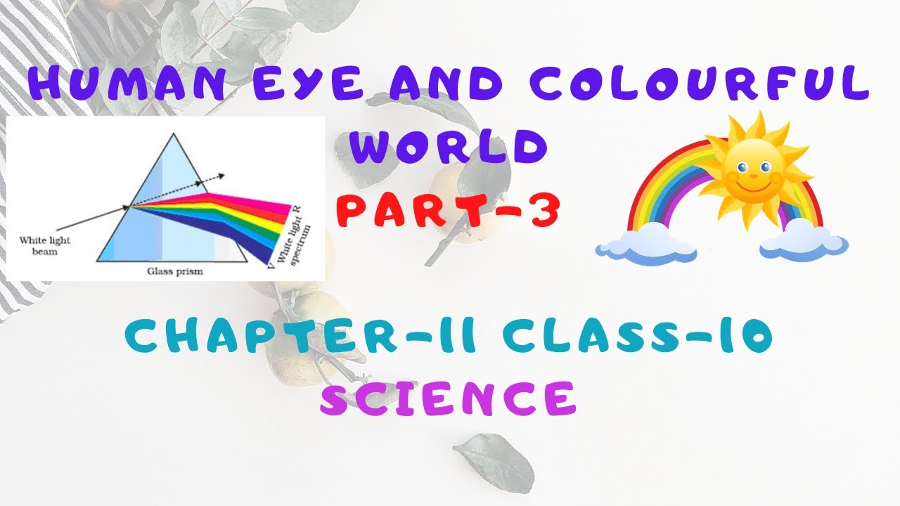 Human Eye And The Colourful World II Part-3 II Chapter-11 II Class-10 ...