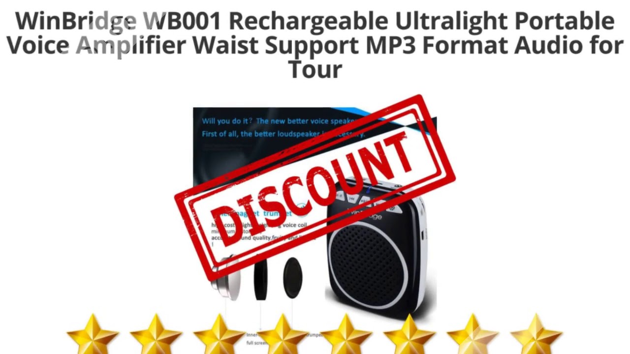 WinBridge WB001 Rechargeable Ultralight Portable Voice Amplifier ...