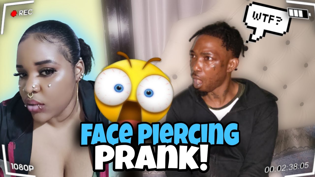 Face Piercing Prank On Boyfriend - YouTube