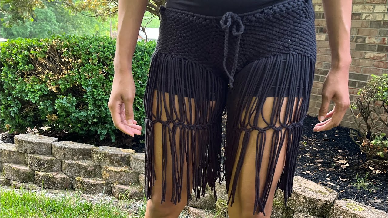 DIY Macrame Pants//Final Part//#Macrame - YouTube