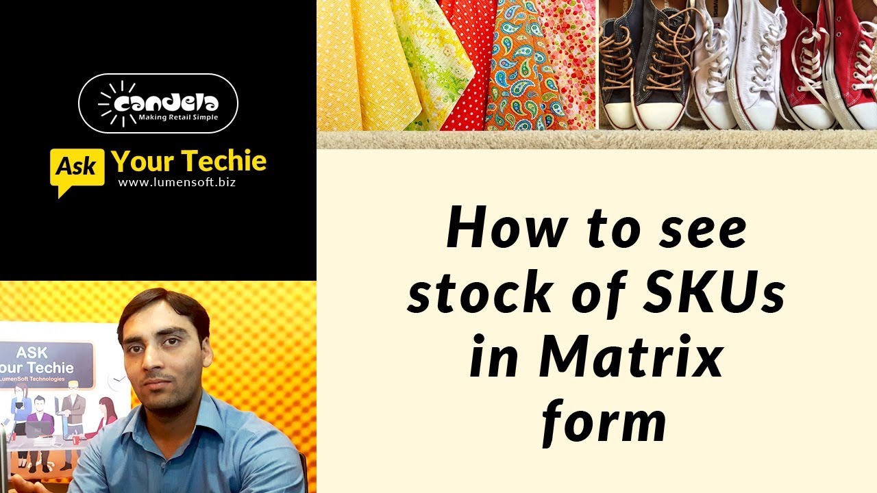 Retail Software: How to see stock of SKUs in Matrix form - YouTube