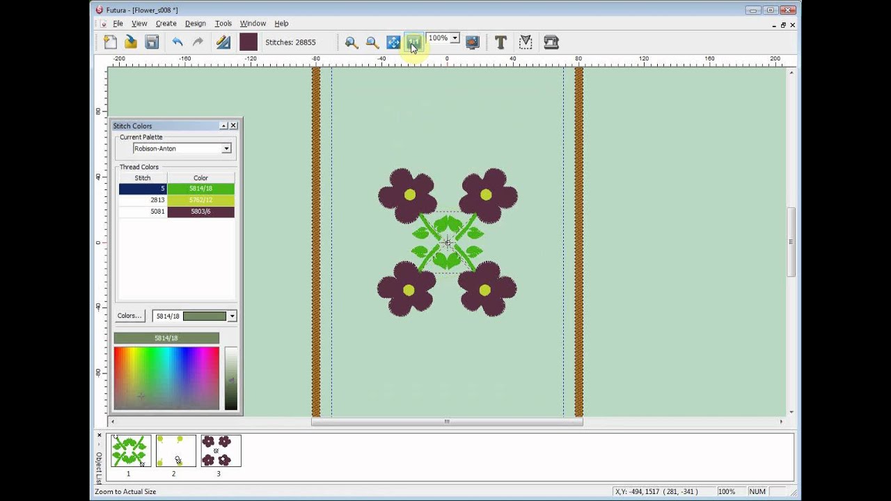 Singer XL-400 Futura Embroidery Machine Software Demo - YouTube