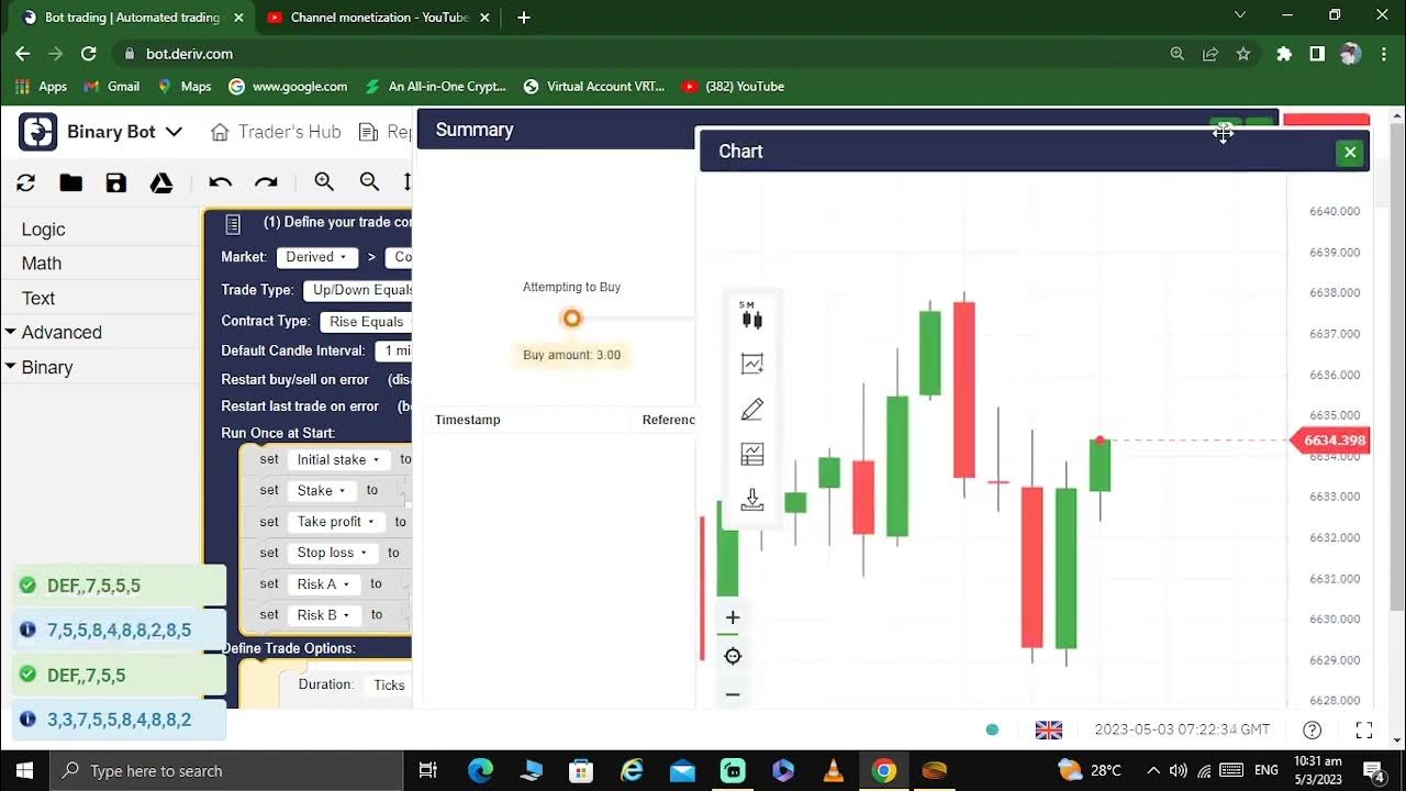 BINARY BOT RISE EQUALS/ FALL EQUALS STRATEGY - YouTube