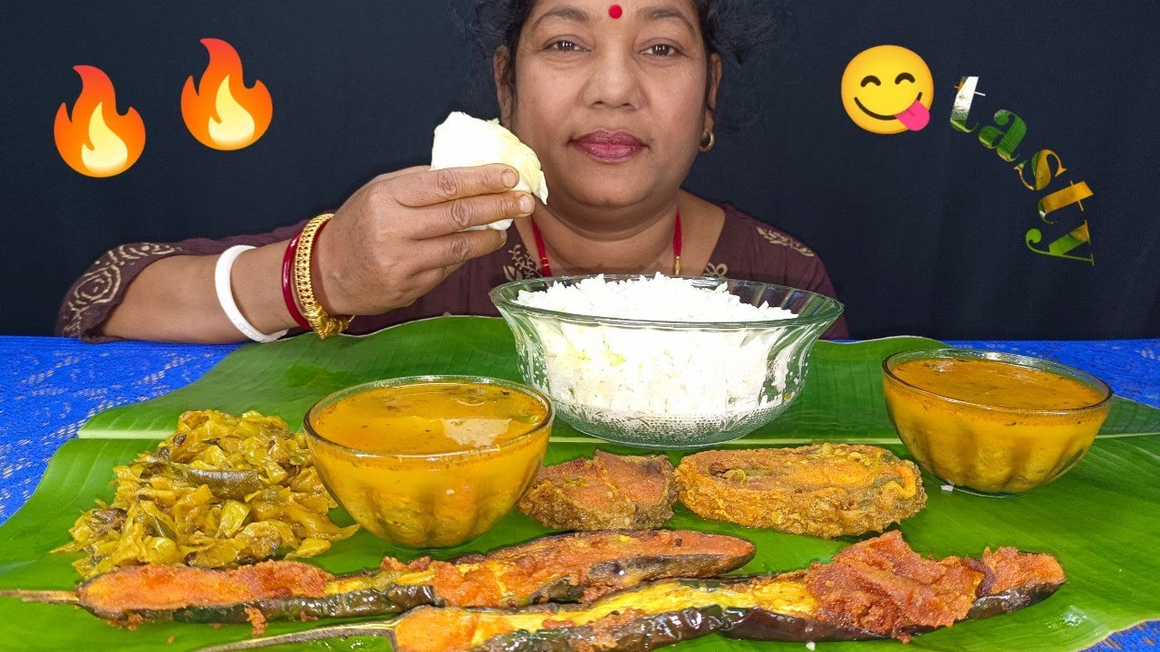 Fish curry 🔥begun fry cabage fry nd cabage boil😋😋 #eating #mona #tasty ...