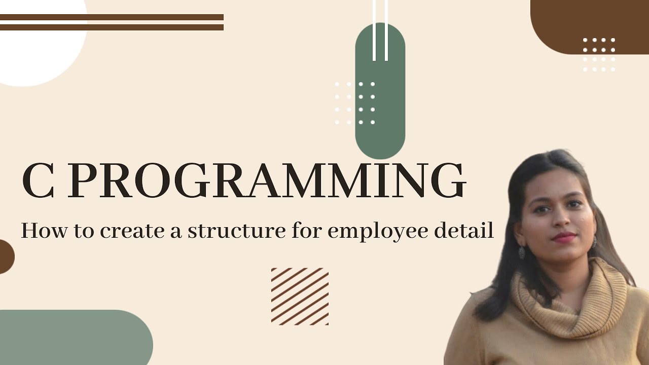 C Program to create a structure for employee details | C Programming ...