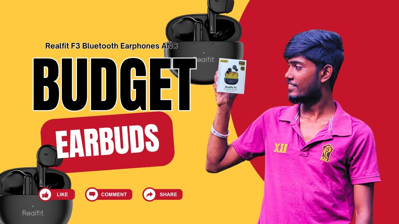 Realfit F3 Bluetooth Earphones TWS ANC Unboxing & Review - YouTube