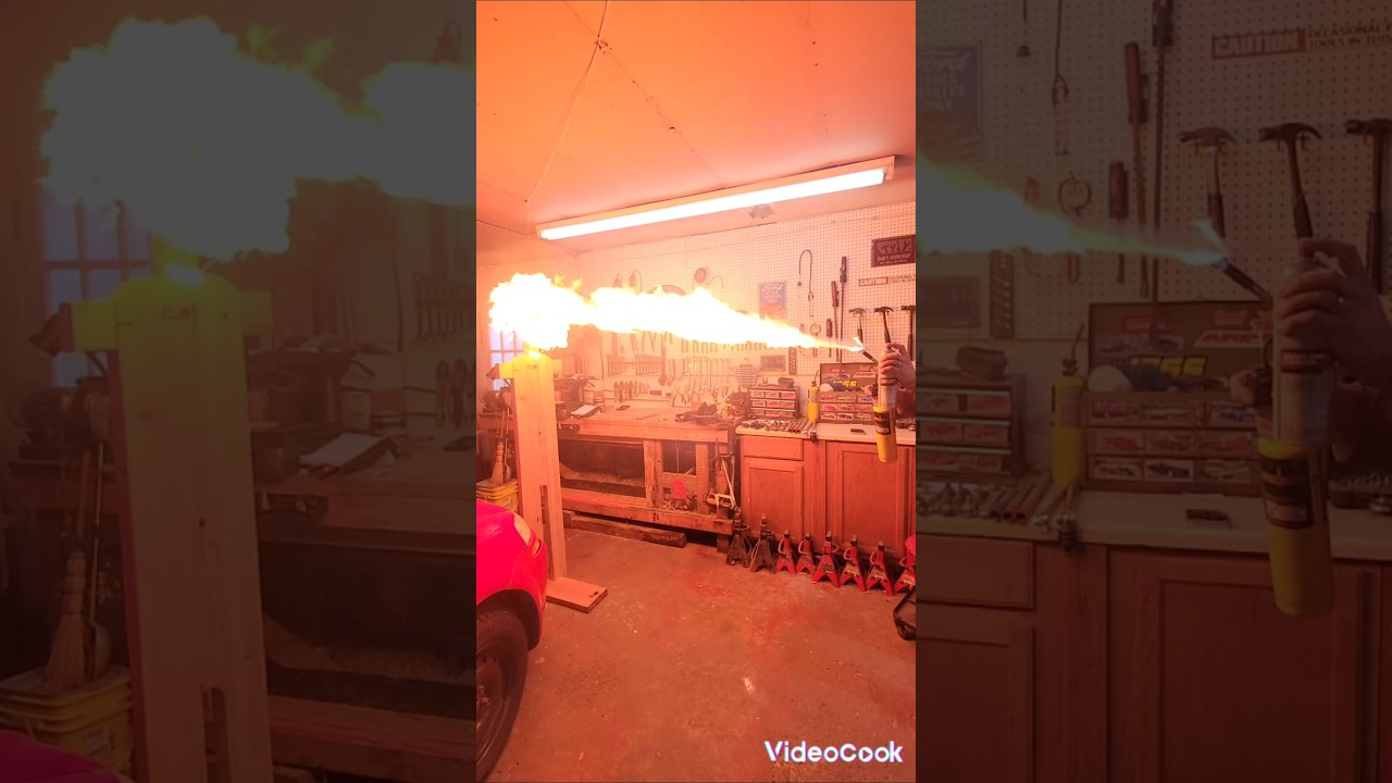 Brake parts cleaner and torch flame thrower #flamethrower #intruder # ...