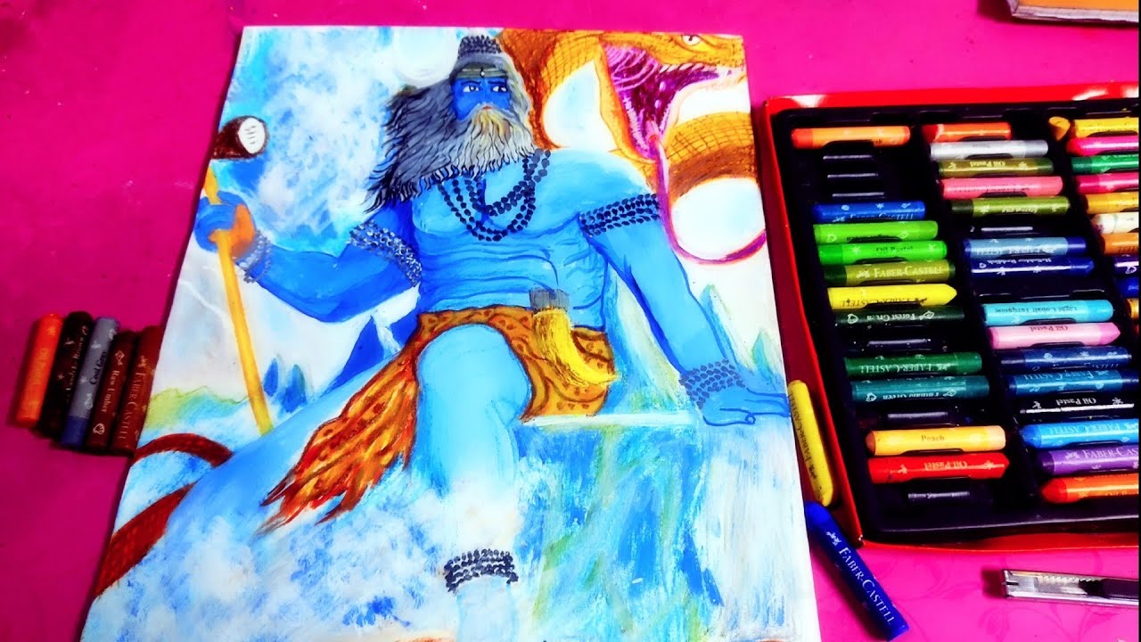 Water colour Mahadev Drawing|| Sawan Special Drawing|| @ArtAJEETSharma ...