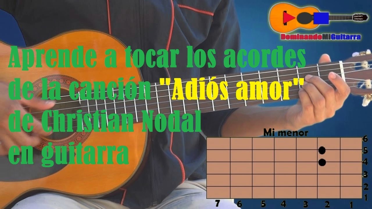 "Adiós amor" - Christian Nodal - Tutorial guitarra - Acordes - YouTube
