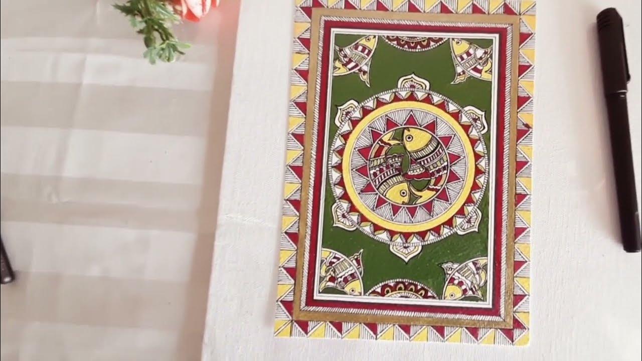 Madhubani Art for beginners| Step by Step Tutorial| Simple & Easy ...