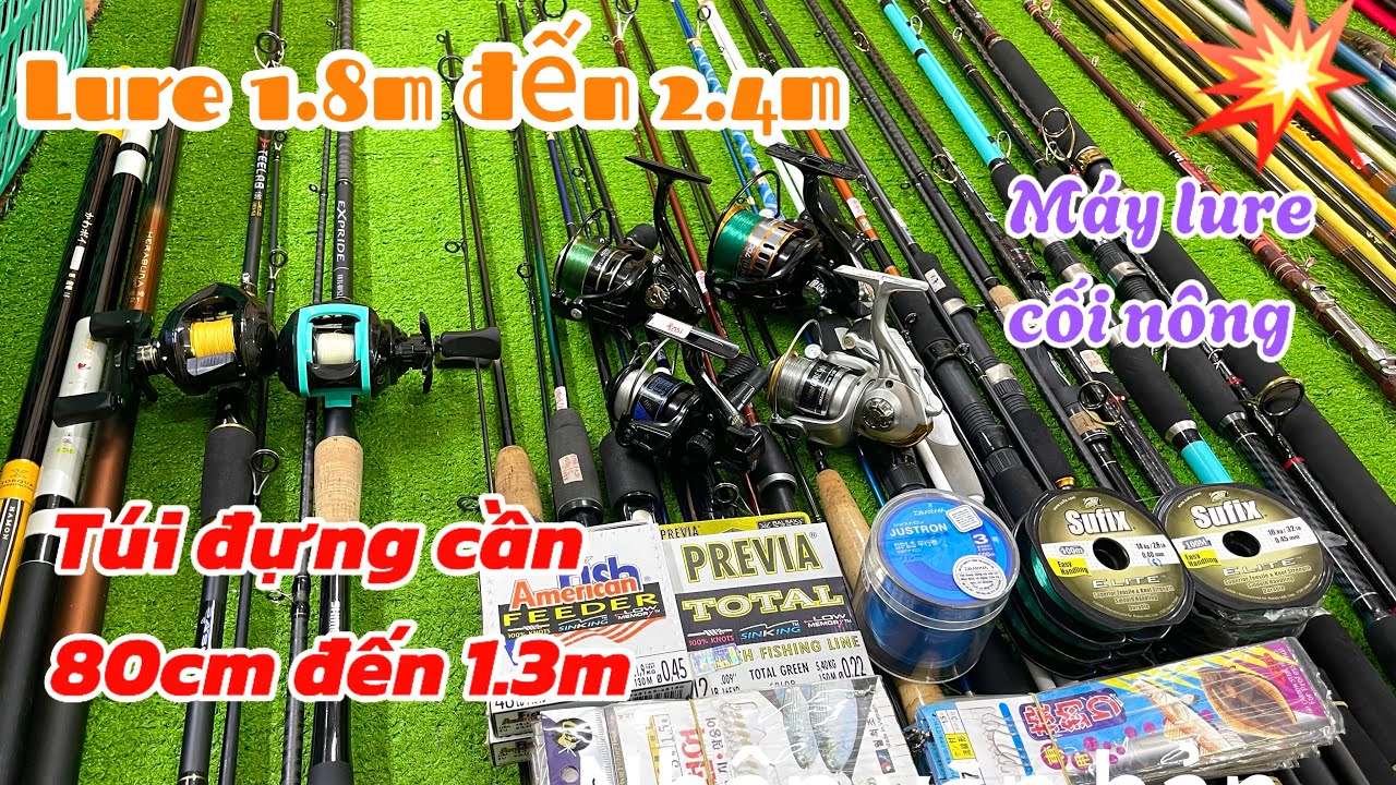 VD289: Máy cần Nhật bãi. 💥Lô cần lure đứng từ 1.8m đến 2.52m. #shimano ...