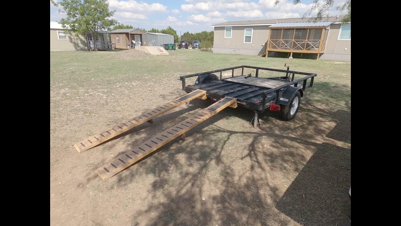 Trailer ramps complete and tested - YouTube