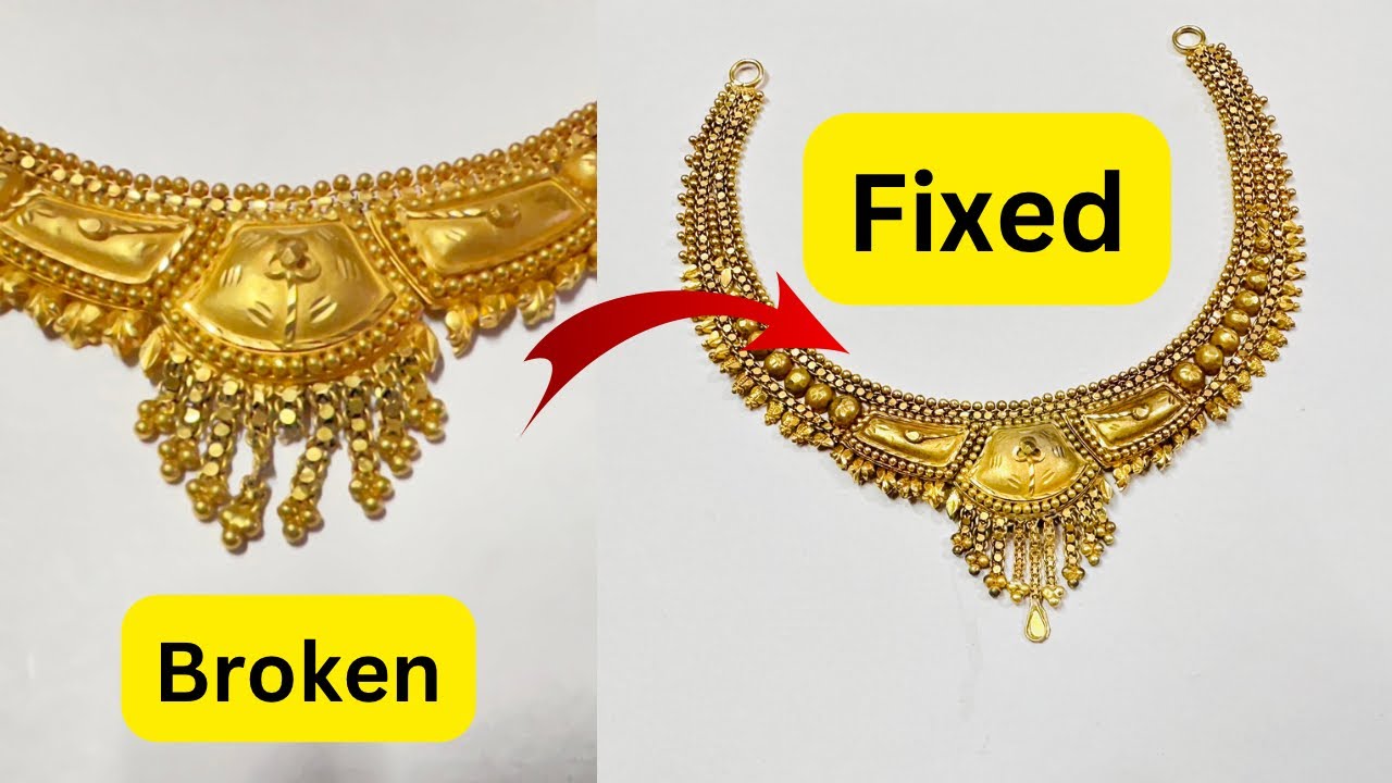 How to repair gold necklace at home | DIY restoration of a broken gold ...