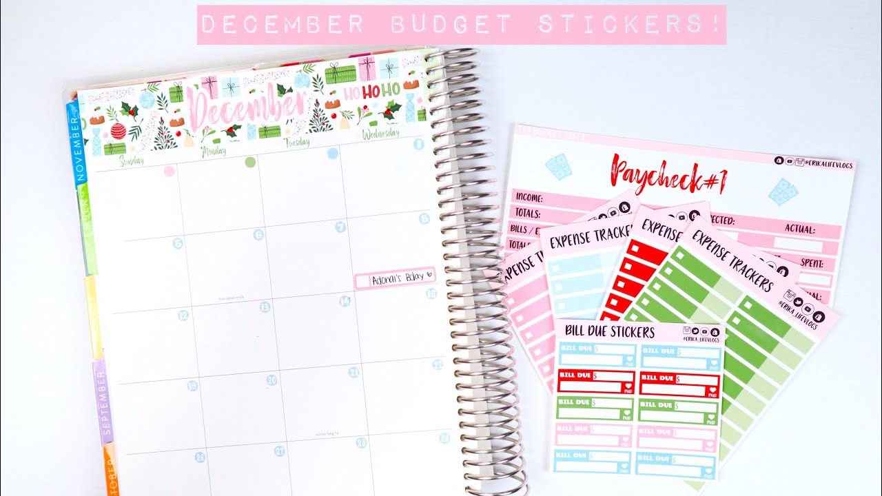 December Budget Stickers ! - YouTube
