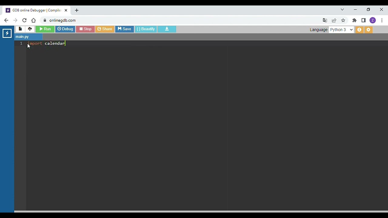 Program Sederhana Python Menampilkan Calendar Youtube