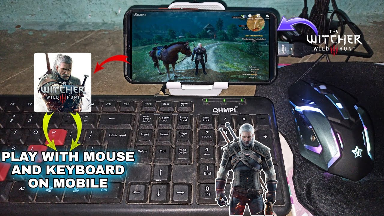 The Witcher 3 Game Play With Mouse And Keyboard On Mobile Live Gameplay ...