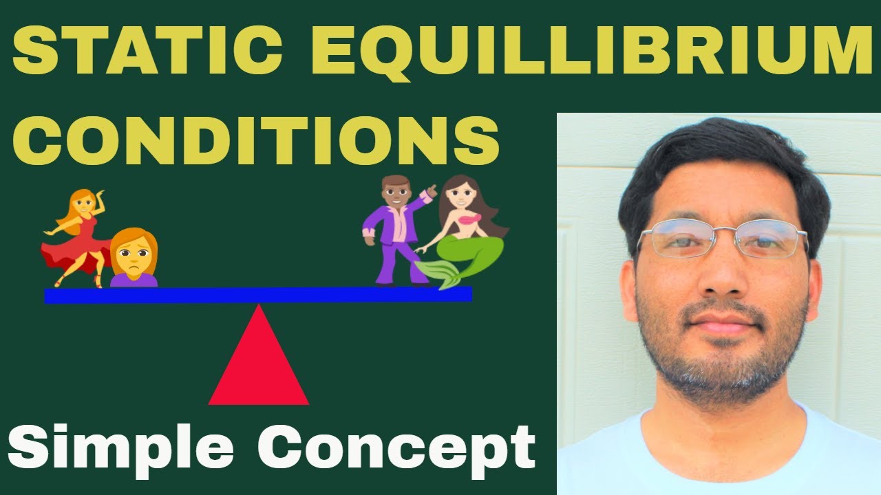 CONDITIONS OF EQUILIBRIUM PHYSICS STATIC EQUILIBRIUM CONDITION - YouTube