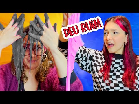 NÃO SABEMOS MAIS FAZER SLIME !! DESAFIO MÃE vs FILHA | Luluca