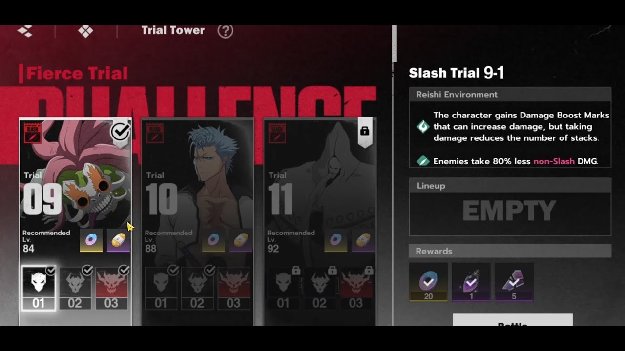 Bleach: Soul Resonance Slash Trial Tower 9 - YouTube