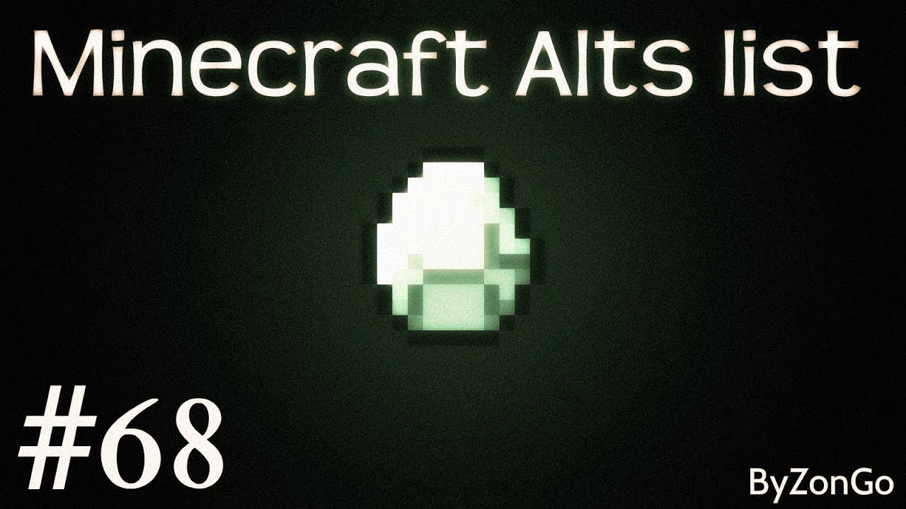 MINECRAFT ALTS LIST #68 (163 ALTS) WORKING :) - YouTube