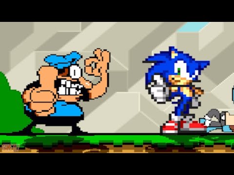 SONIC THE HEDGEHOG AND PEPPINO OF PIZZATOWER AWESOME TEAM COMBINATION IN SURVIVAL MODE!