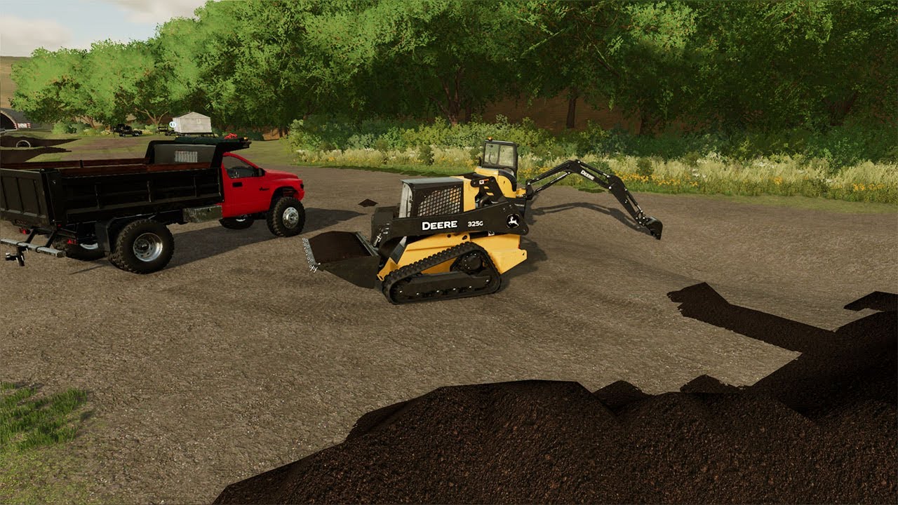 FS22 John Deere 325G Loads Dirt - YouTube