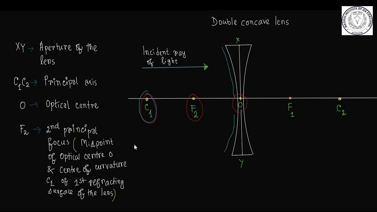 Concave Lens & its Diagram ‖ Different Parts of a convex lens : Optical ...