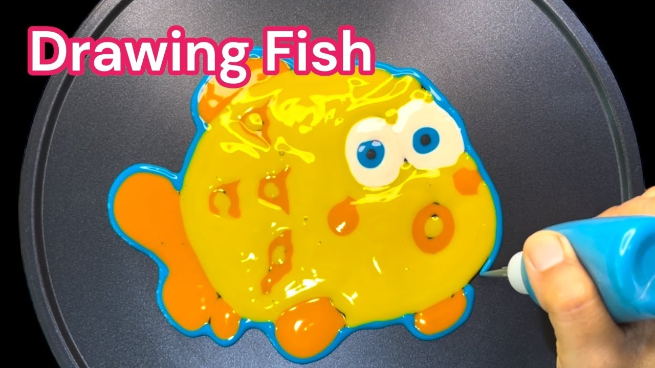 Drawing Fish, Fish cartoon, Drawing Animal, Pancake, Pancake Art ...