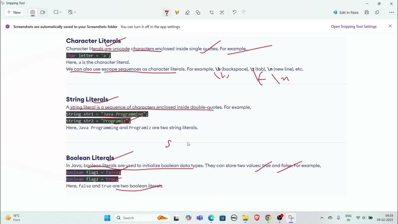 String Literals:Boolean Literals: - YouTube