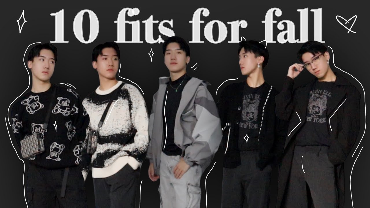 10 outfits for fall/autumn lookbook [men’s asian streetwear style, soft ...